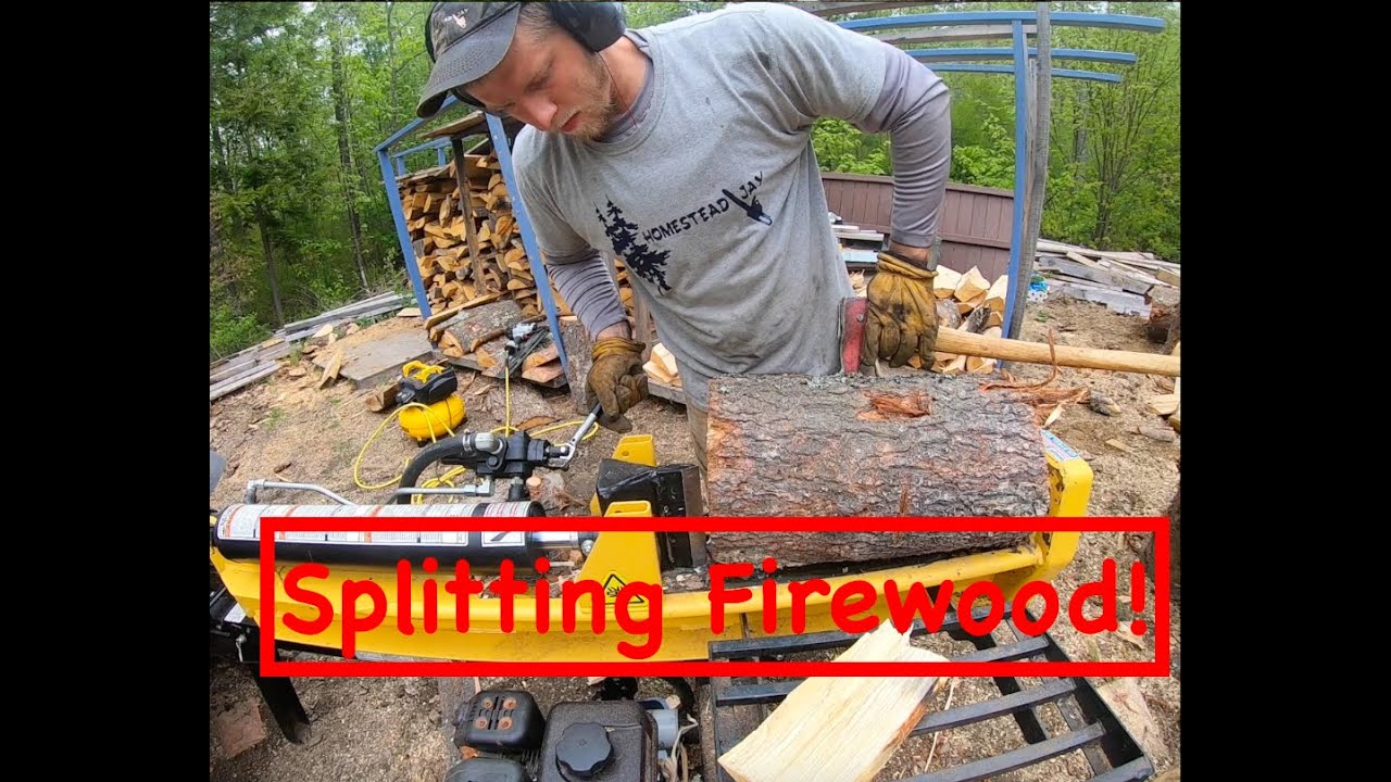 Splitting LOTS of Firewood! - YouTube