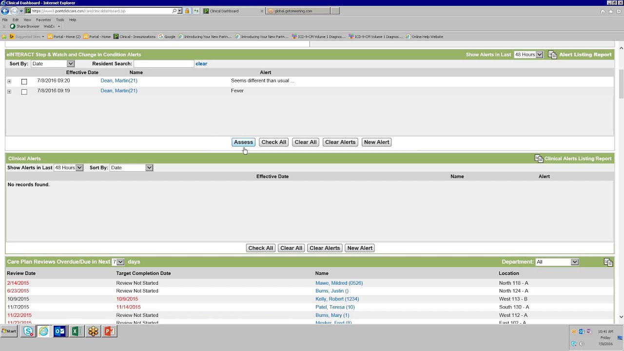 eINTERACT Change in Condition, Alerts and Hospital Transfer - YouTube