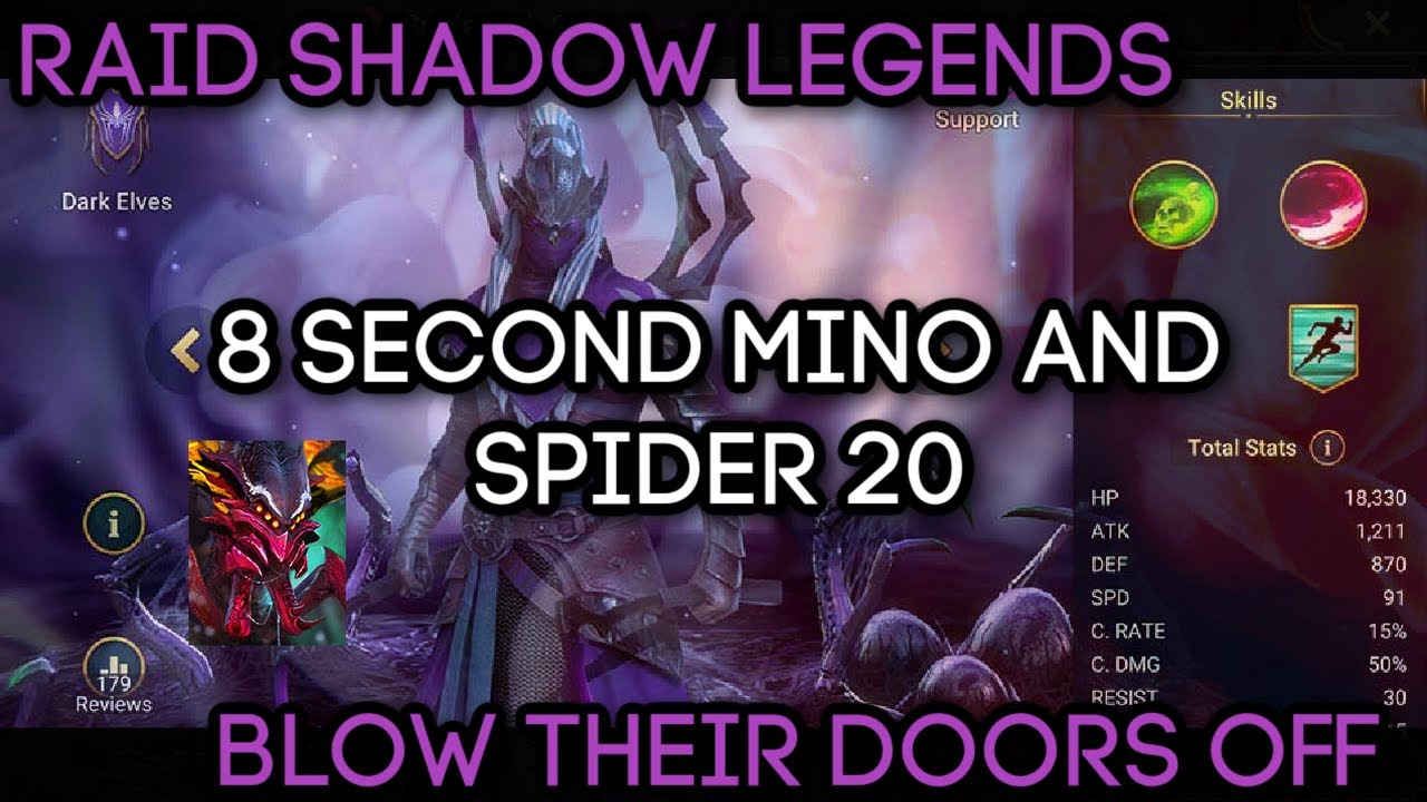 8 Second Spider 20 and Minotaur 15 - SPIDER Brings the SPEED!!! | RAID ...