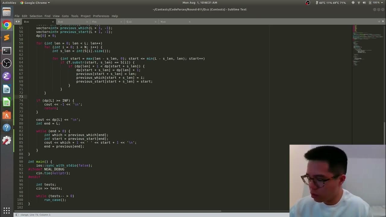 Should have won Codeforces Round 811 (Div. 3), but tourist showed up ...