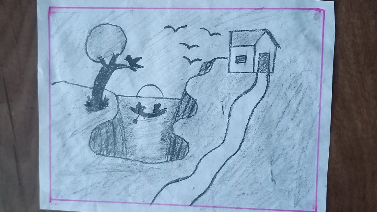 How to draw beautiful natural prakriti Easy Drawing|| satp by Satp|| # ...