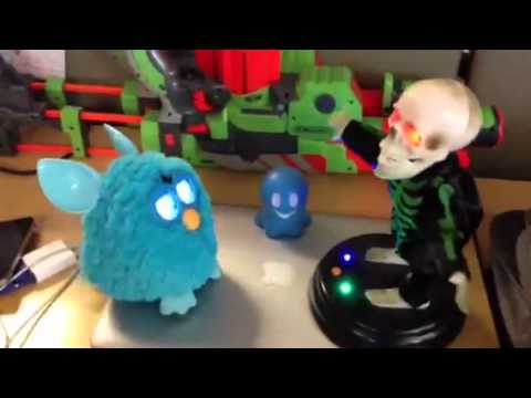 Ghosty Dancing with Furby and Skeleton Man - YouTube