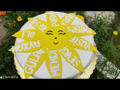 #tort Tort dekoru Günəş tortu #tort #cakedecoration