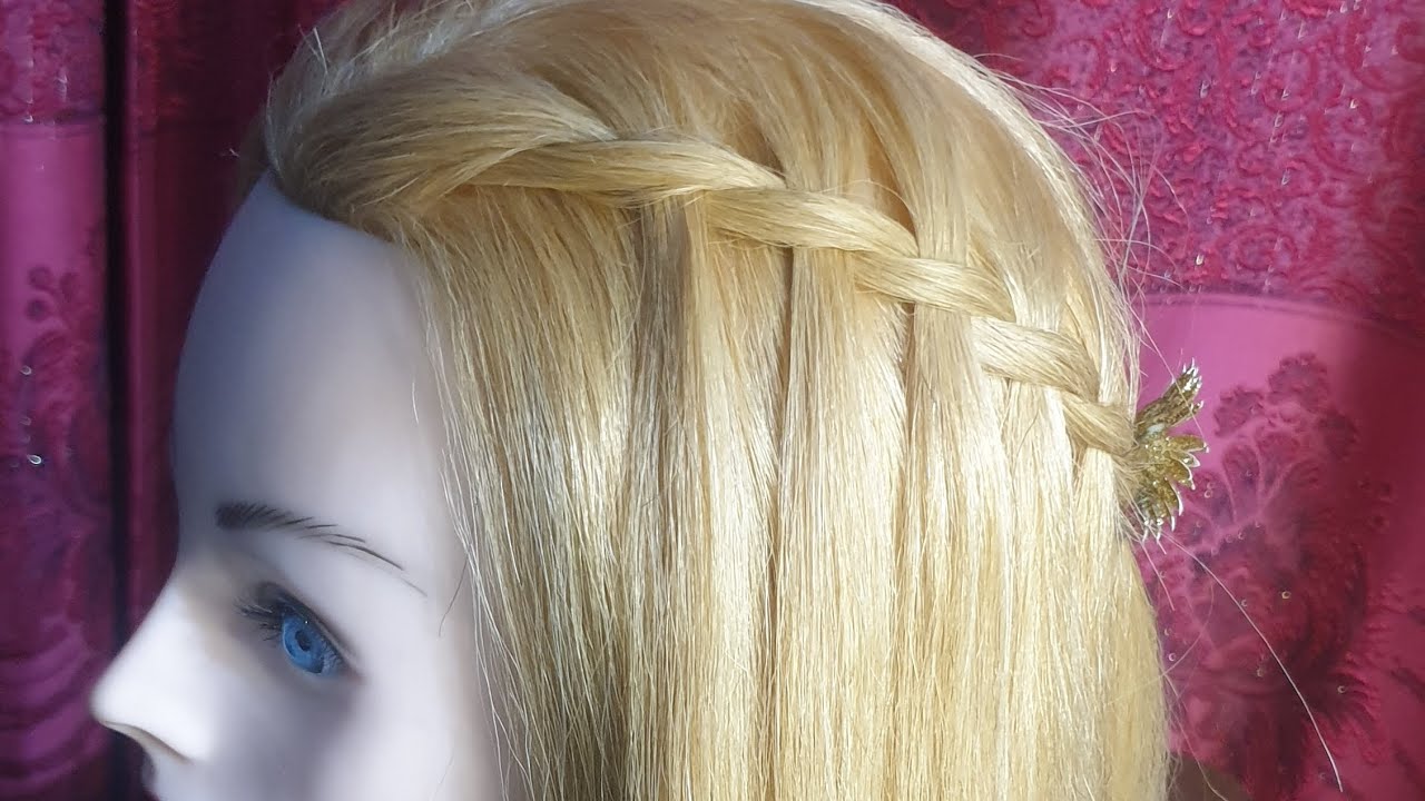 how to do waterfall braid l very easy braid tutorial - YouTube