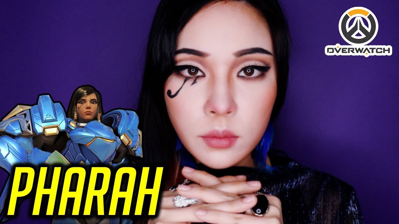 오버워치 파라 메이크업 OVERWATCH PHARAH inspire makeup! [밀크캣] - YouTube