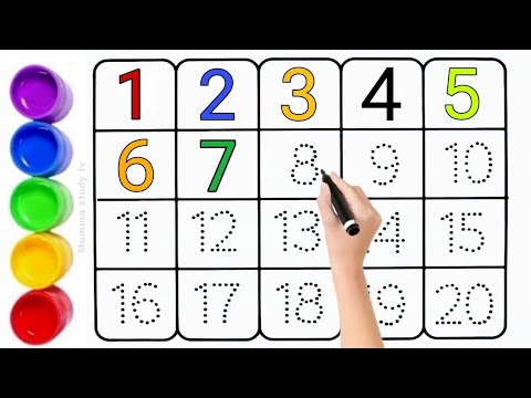 Counting Numbers | write and read numbers | 1234 learning for kids | 1 ...