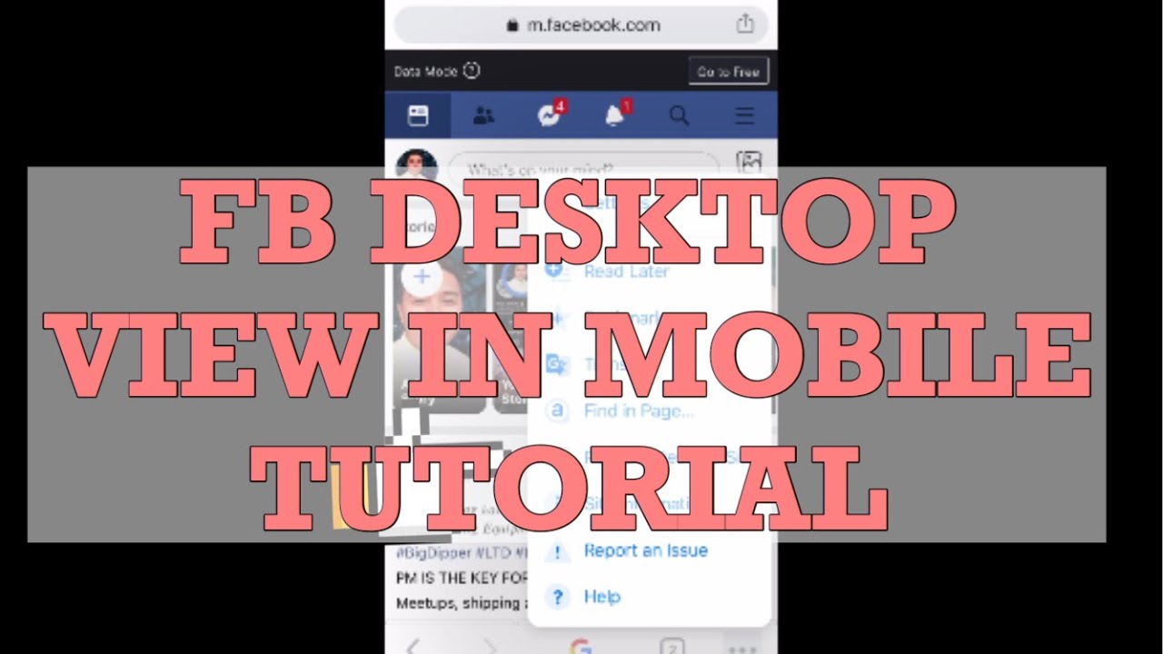 HOW TO FB DESKTOP VIEW IN MOBILE: TUTORIAL - YouTube