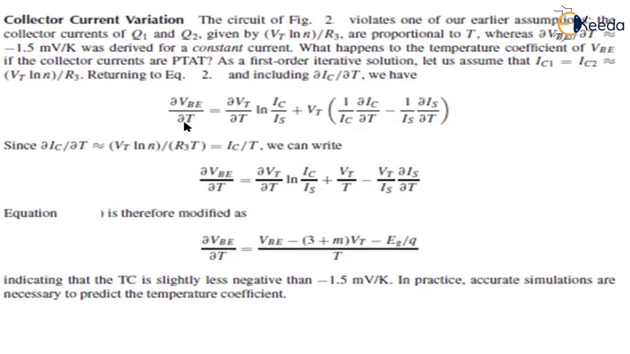 Issues Collector Current Variation Analog Building Block Analog And Mixed Vlsi Design Youtube