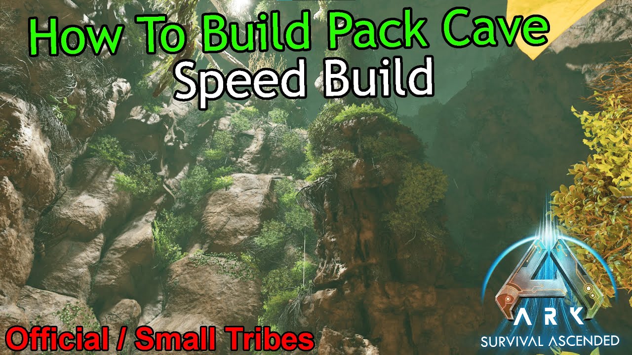 How To Build Pack Cave! - Ark Survival Ascended PVP Speed Build - YouTube