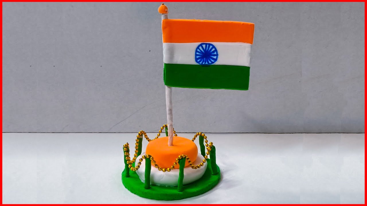 Clay Indian Flag | Make Indian Flag by Clay | Clay Flag - YouTube