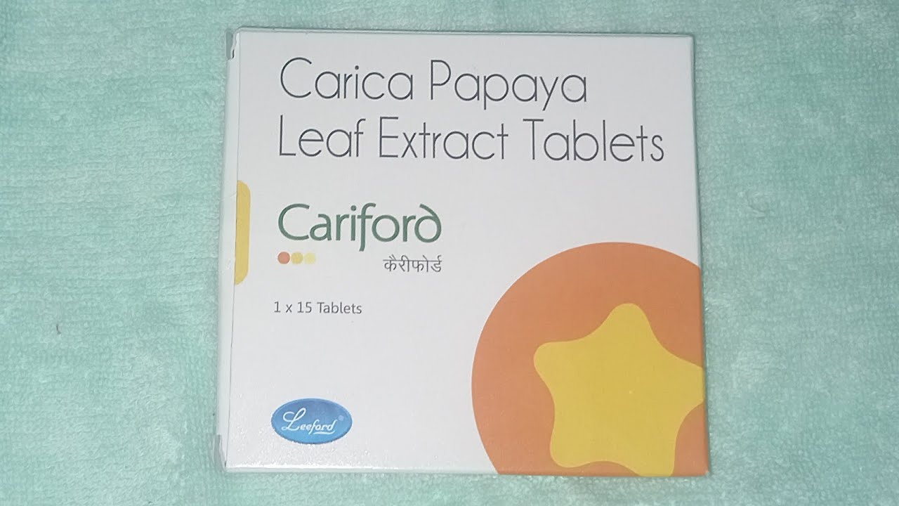 Cariford Tablet | Carica Papaya Leaf Extract Tablet | डेंगू मे ...
