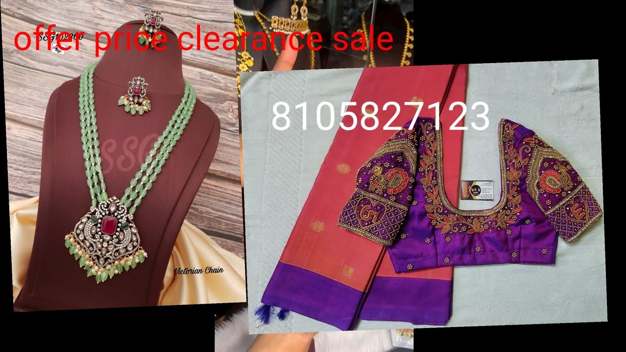 watsup order Maggam work blouse with jewellery contact 8105827123 - YouTube