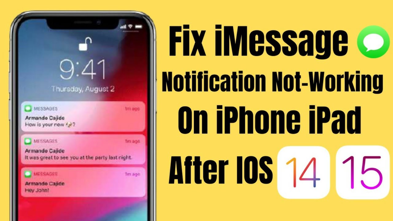 iMessage Notification Not Showing Up On iPhone After iOS 15 UpDate -How ...