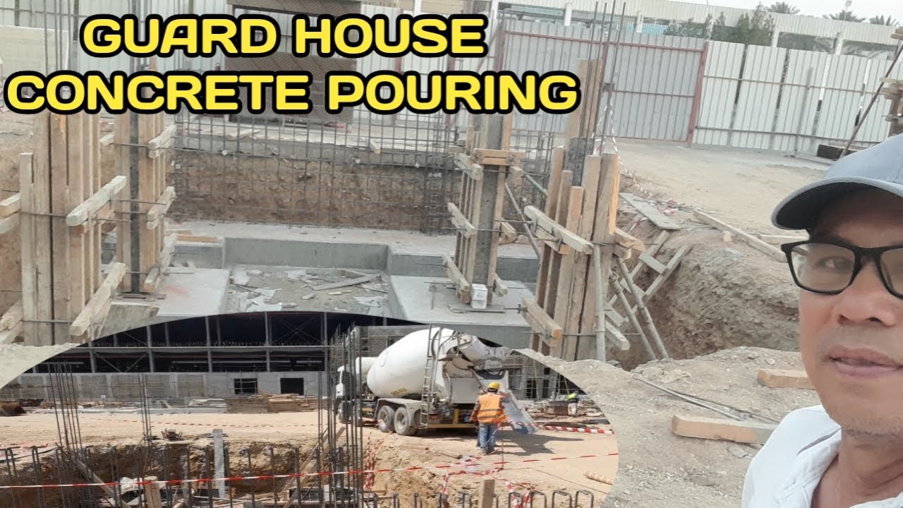 How guard house make footing foundation & wall - YouTube