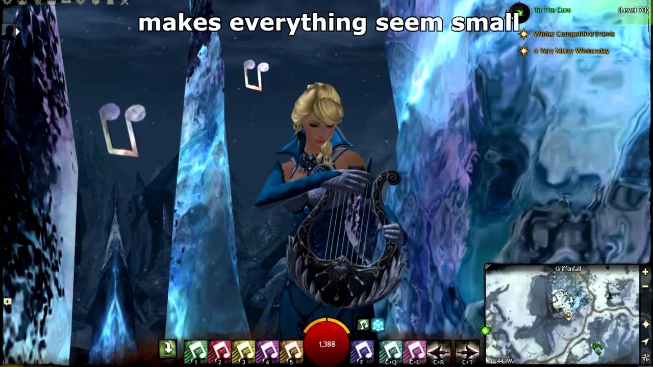 Guild Wars 2 - Charming Rogue playing Let It Go (Frozen) on Harp - YouTube
