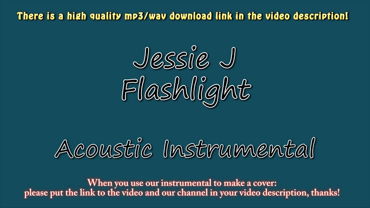 Jessie J - Flashlight (Acoustic Instrumental) - Pitch Perfect 2 - Karaoke - YouTube