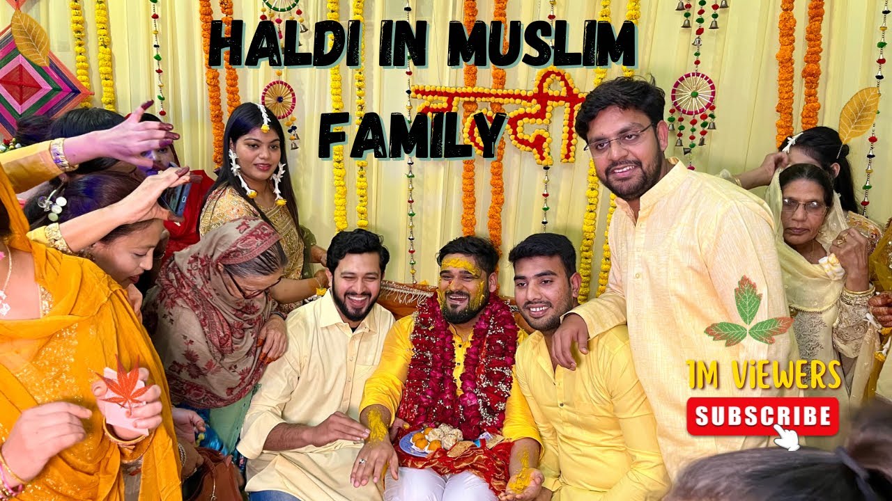 Haldi function in a Muslim family #haldi #marriage - YouTube