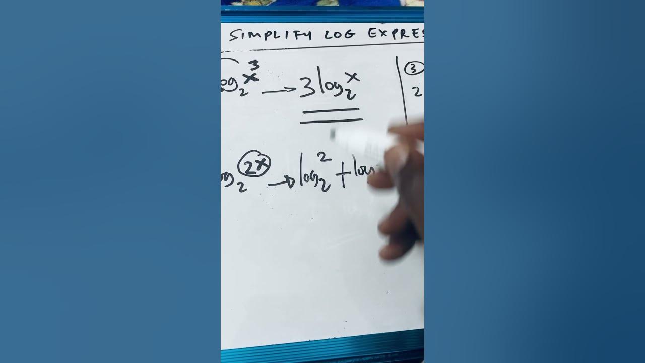Simplify Logarithmic Expressions in 56seconds😊. #log #logarithm #index #indices #geometry - YouTube