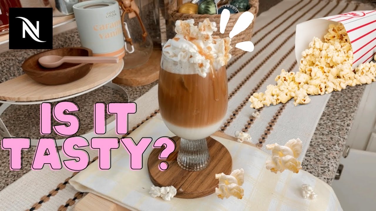 An Iced Popcorn Latte Recipe! Featuring New Popcorn Syrup! - YouTube