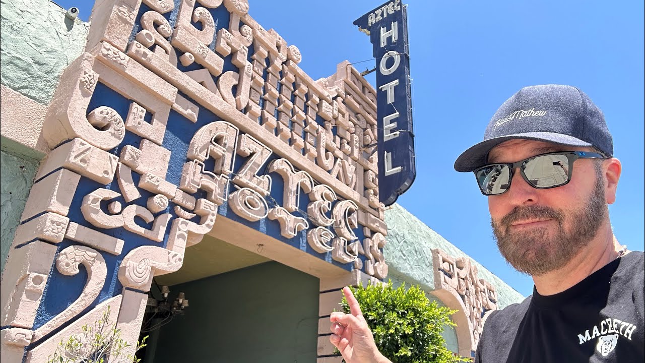 100 YEAR OLD AZTEC HOTEL ROUTE 66 - YouTube