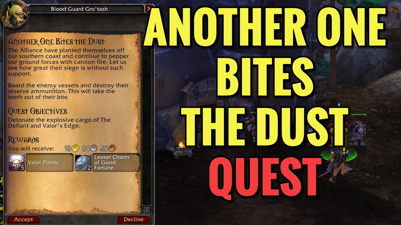 Another One Bites The Dust Quest (WoW MOP) - YouTube
