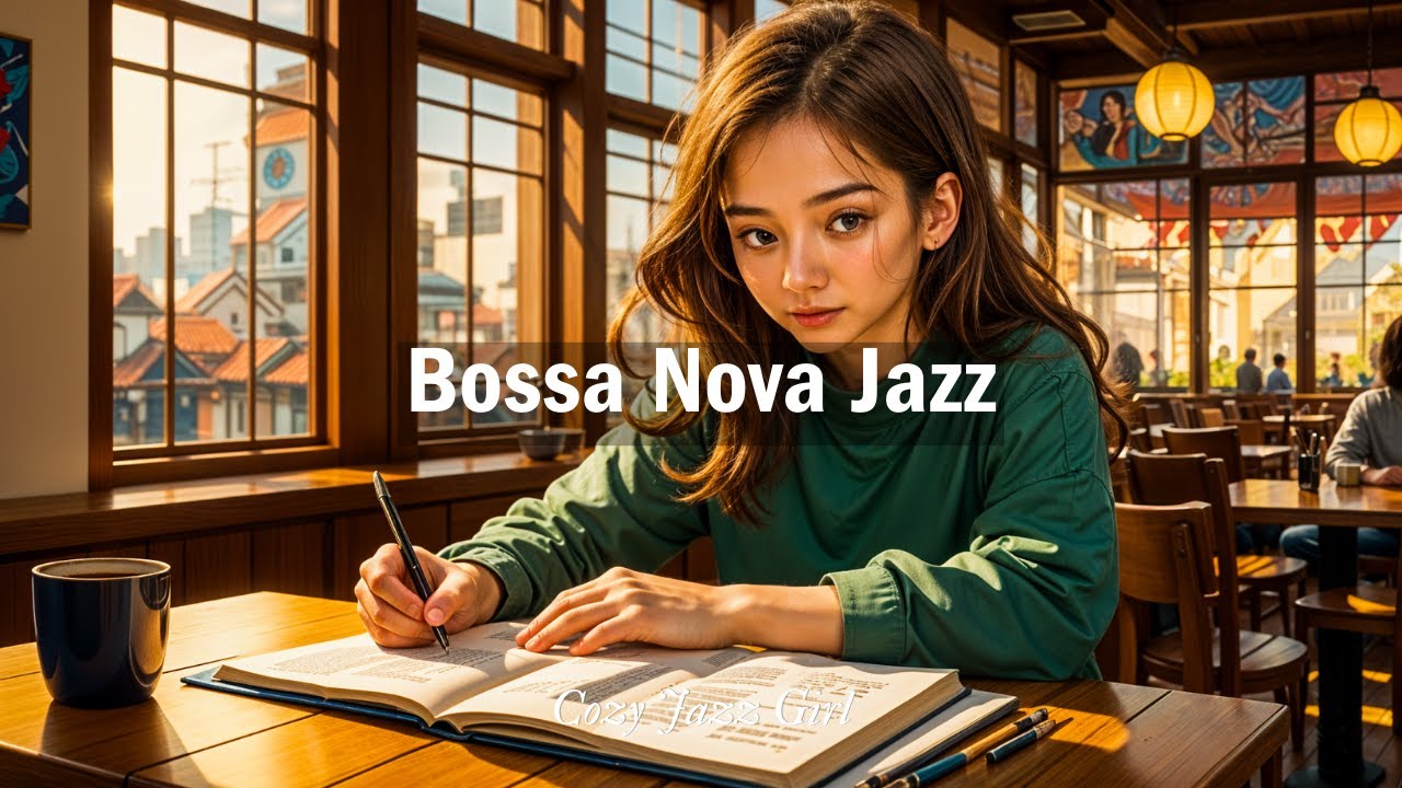 Cozy Jazz Girl Background Music ☕ Relaxing Coffee Jazz Music 📚 Bossa ...