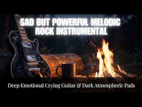 Sad but Powerful Melodic Rock Instrumental  Deep Emotional Crying Guitar & Dark Atmospheric Pads