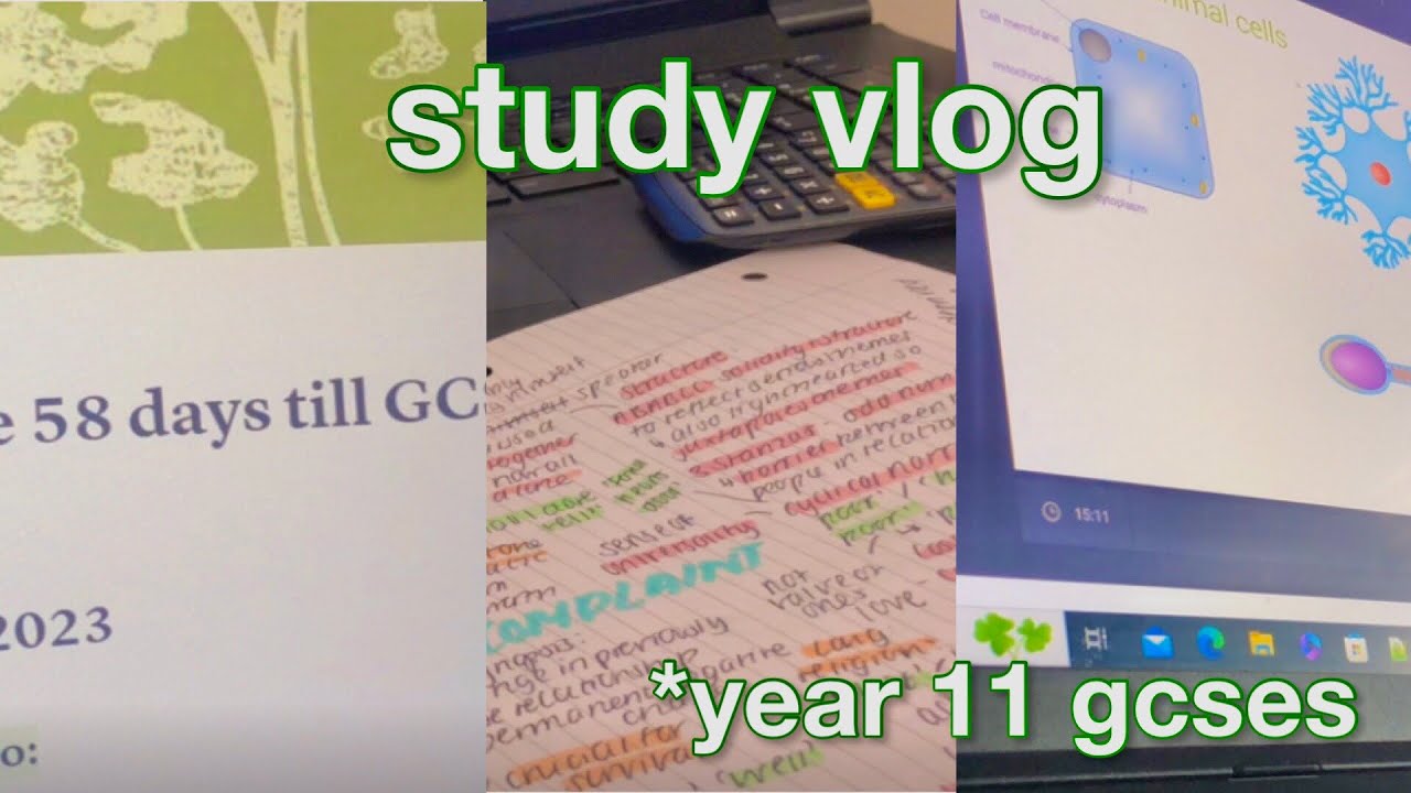 study vlog during gcse season | productive | study motivation - YouTube