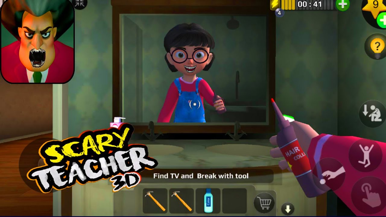 Scary Teacher 3D | Chapter1 Part 3 ,Troll Screen Smashing TV - YouTube