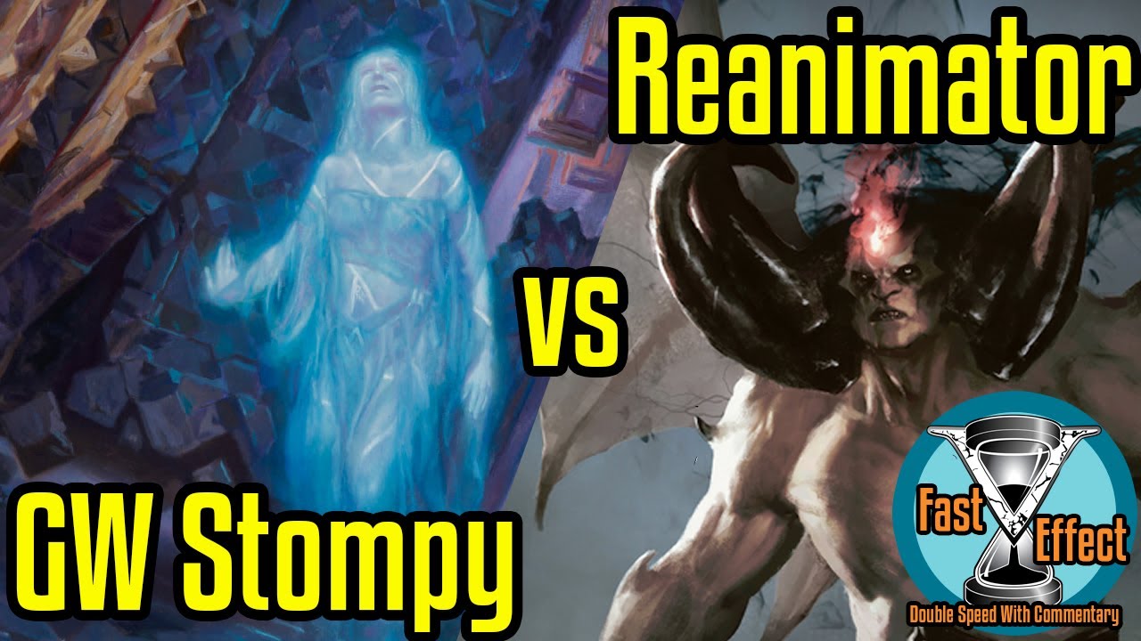 GW Stompy vs Reanimator | Legacy Magic: The Gathering w/Commentary ...
