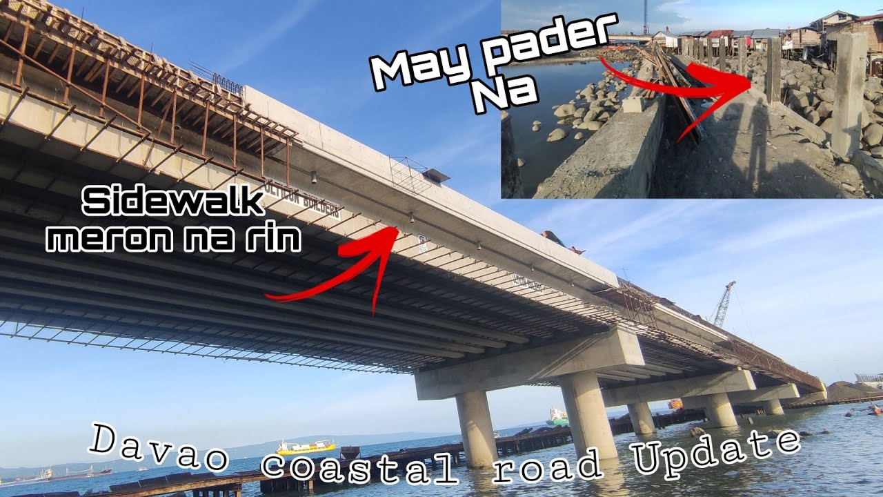 Ep.279_Major bridge Magsaysay area Sidewalk lane| Wall in new access ...