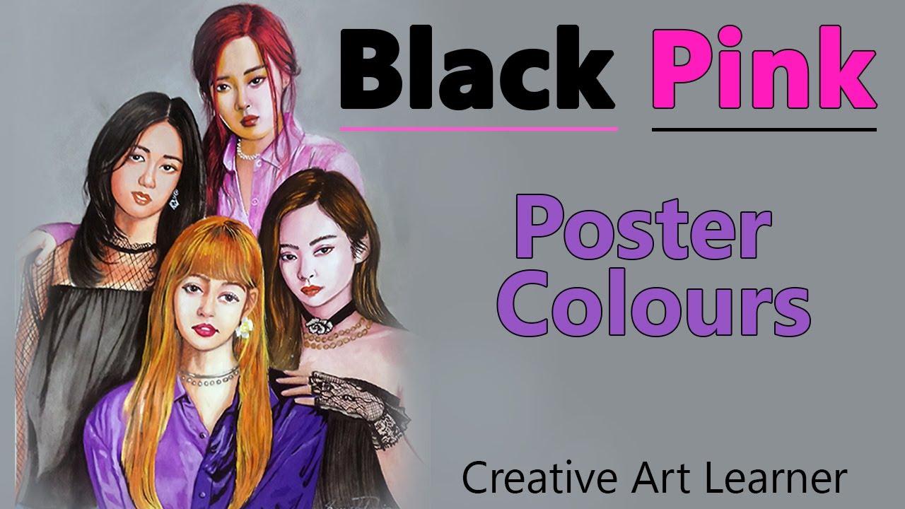 Drawing Black Pink | Drawing blackpink rose | how to draw blackpink ...