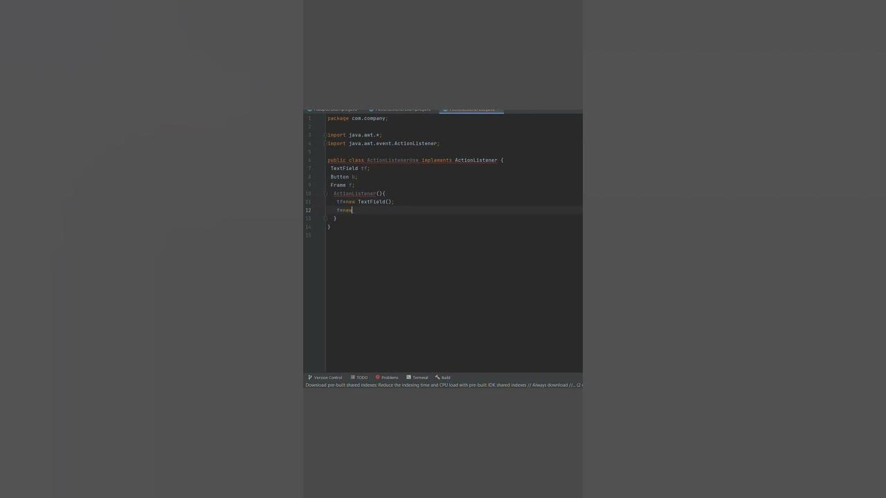Actionlistener Use In Java Awt Part 1 Shorts Coding Youtube