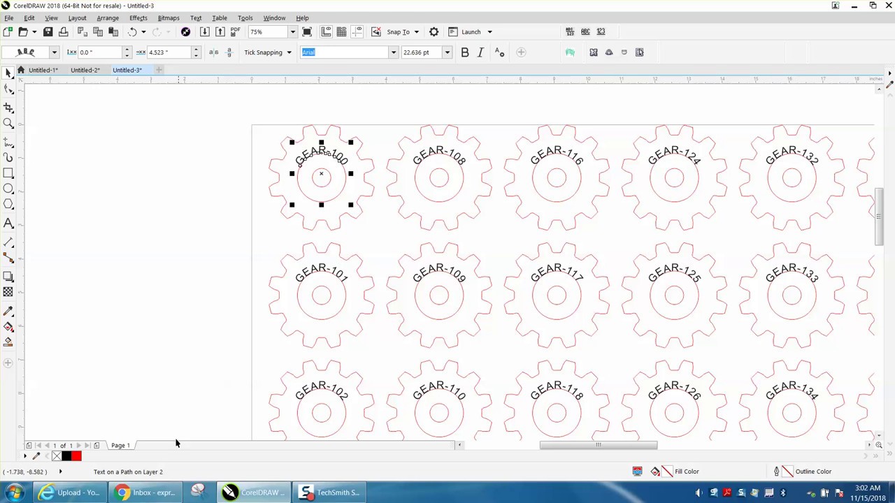 Corel Draw Tips & Tricks Number items with Numberit Part 4 Text to Path ...