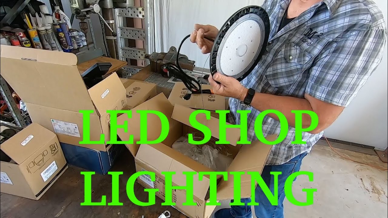 Shop LED Light Install - YouTube