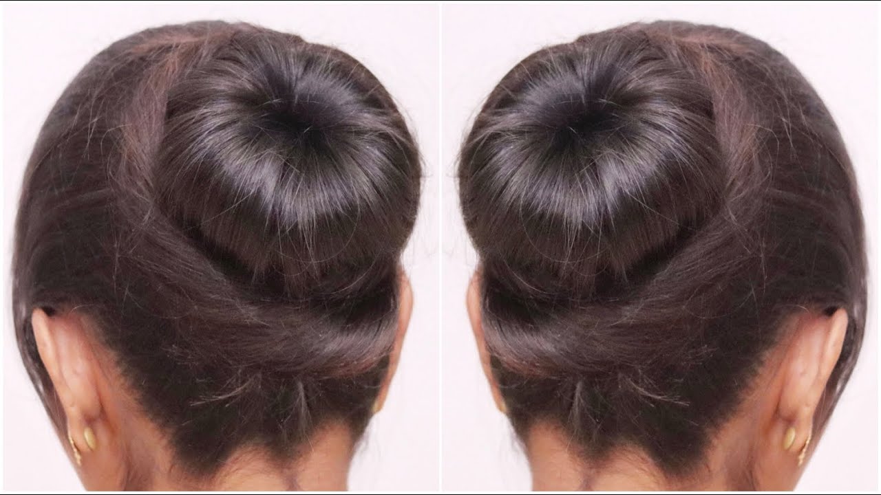 Beautiful Juda For Ladies | Simple Juda Hairstyle For Saree | easy bun ...