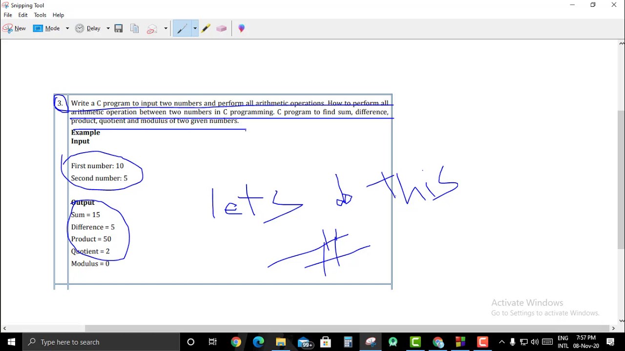 3.Sum | Sub | Multiplying | Division | Modulus in c program - YouTube