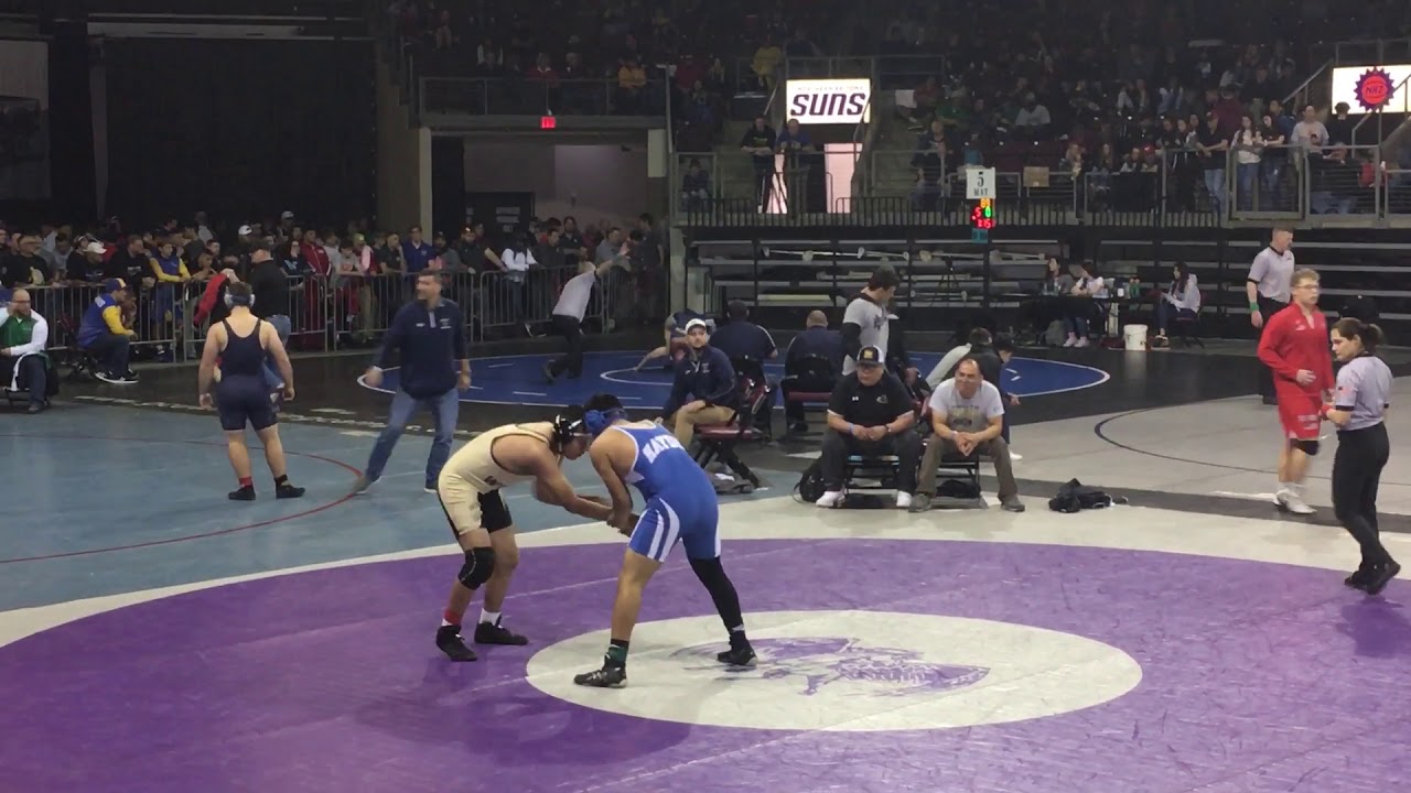 State wrestling Hayden Winkelman 195lbs - YouTube