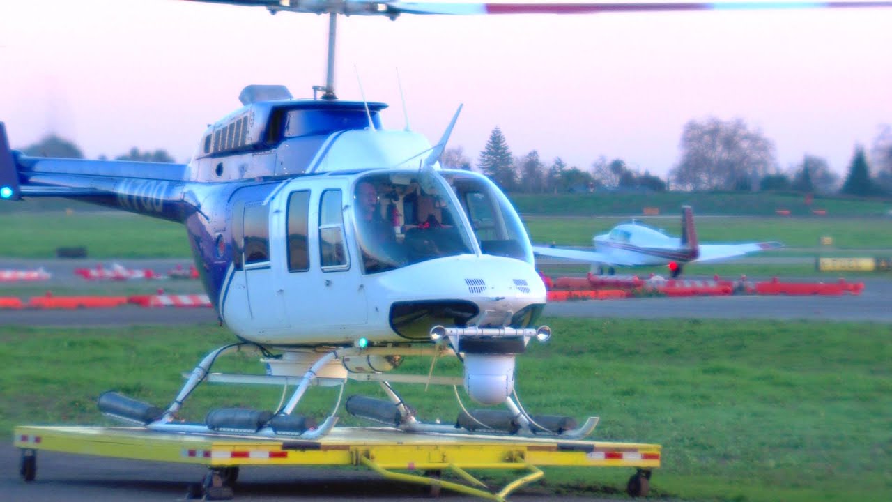 N7QD BELL 206-L4 Taking Off From Hayward Executive Airport - YouTube