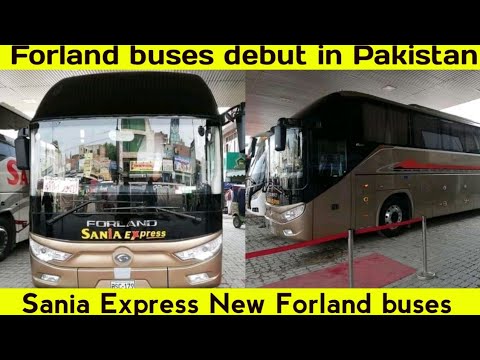Sania Express New Forland buses launched in Pakistan - YouTube