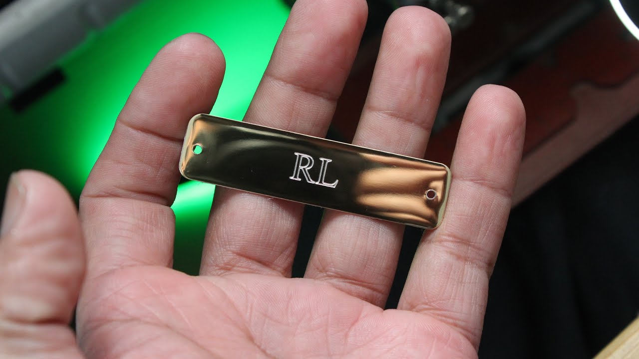 Custom Engraving Gold Plate Engraved and Holes - YouTube