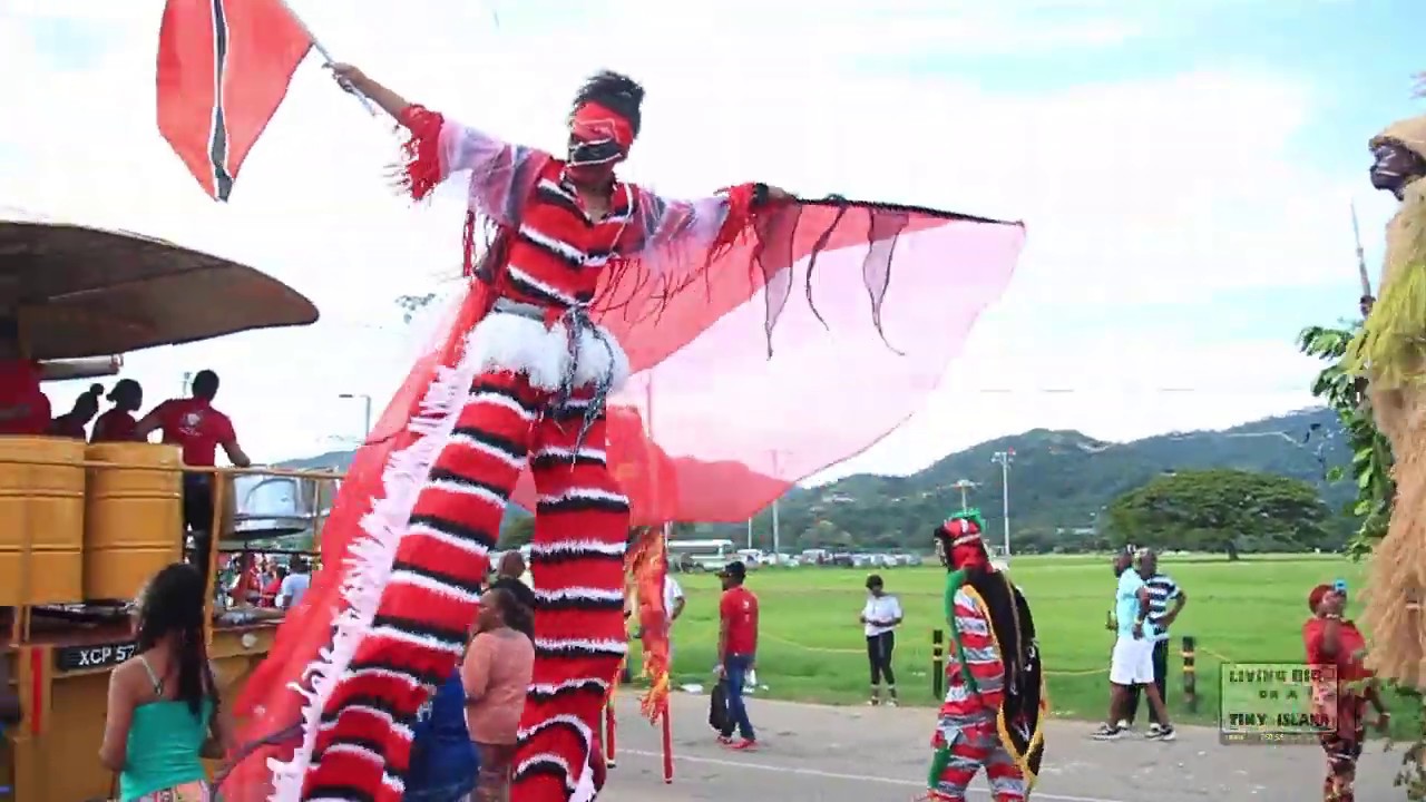 Massy All Stars and Moko Jumbies jammimg at Savannah - YouTube