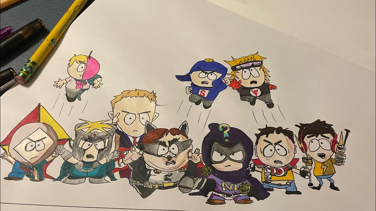Drawing EVERY South Park FbW Character! - YouTube