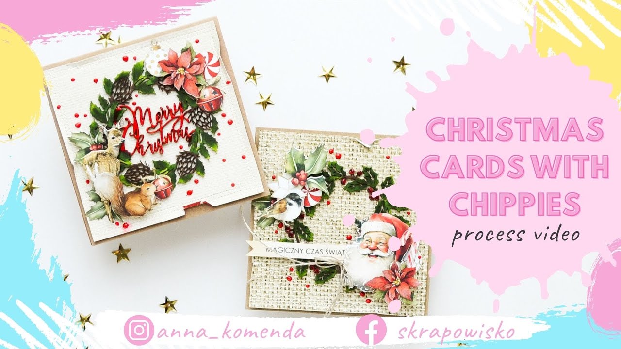 Christmas cards with Chippies - process video | Mintay Papers - YouTube