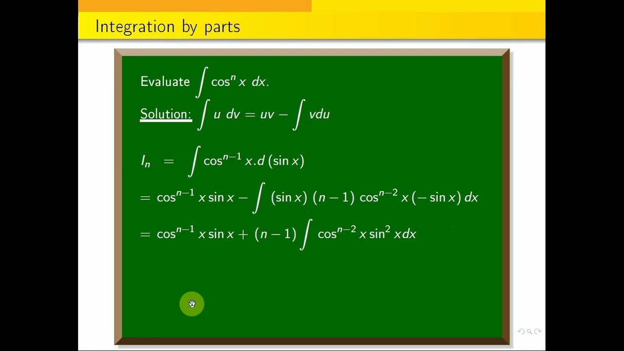 #integrals, #reductionformula || reduction formula for cos^{n}x - YouTube