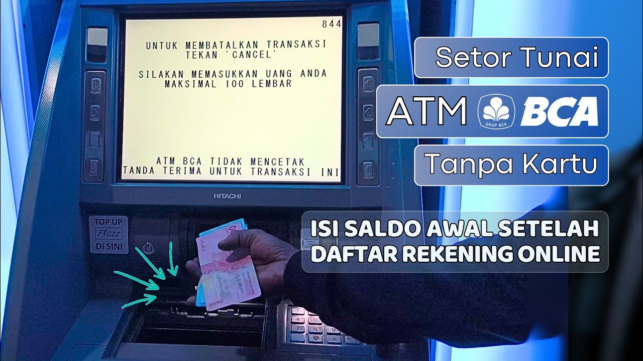 Cara setor tunai tanpa kartu ATM BCA Setor tunai pakai BCA Mobile - YouTube