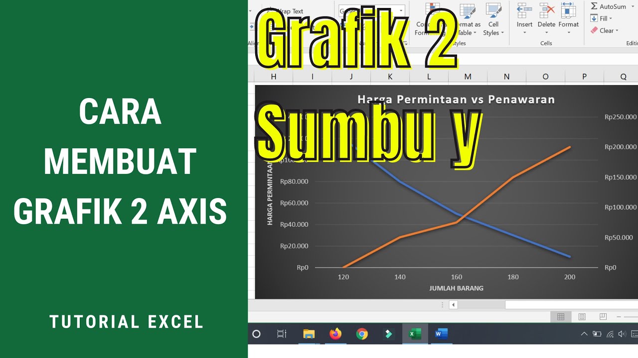 Grafik Excel 2 Axis, Cara Membuat Grafik Excel 2013 - YouTube