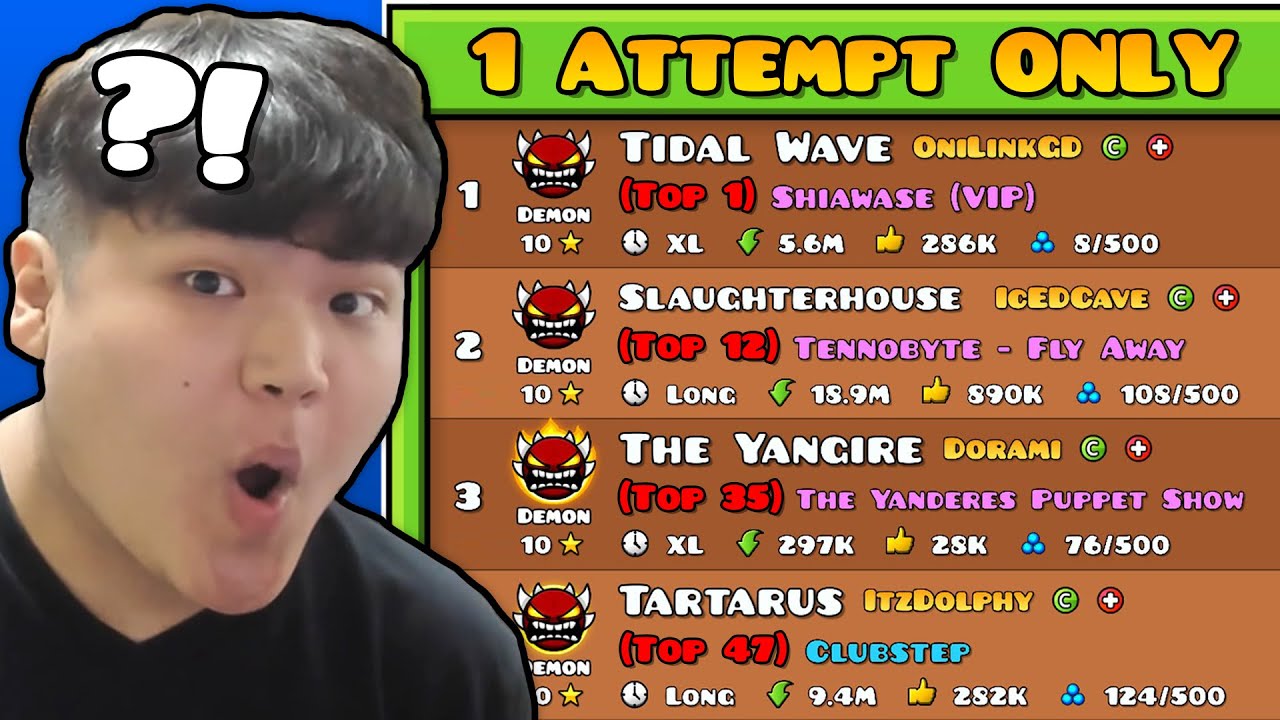 Trying 1 ATTEMPT on TOP 50 HARDEST DEMONS! (2025 EDITION) | Geometry ...