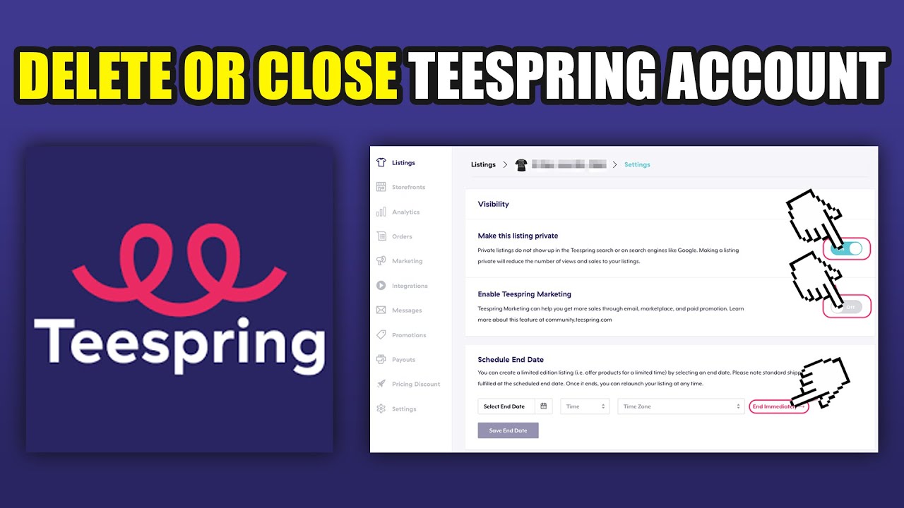 How To Delete Or Close Teespring Account (2025) - YouTube