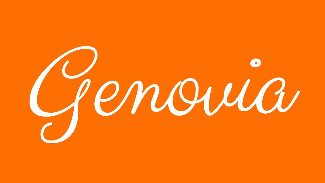 Learn how to Sign the Name Genovia Stylishly in Cursive Writing - YouTube